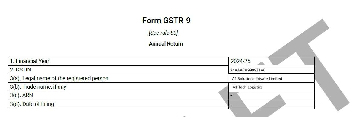 GSTR-9 Annual Return FY 2024-25 Complete Guide 2025