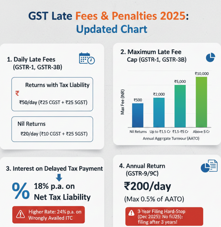 New GST Late Fees 2025 — Updated Chart For All Returns - TaxBabuji